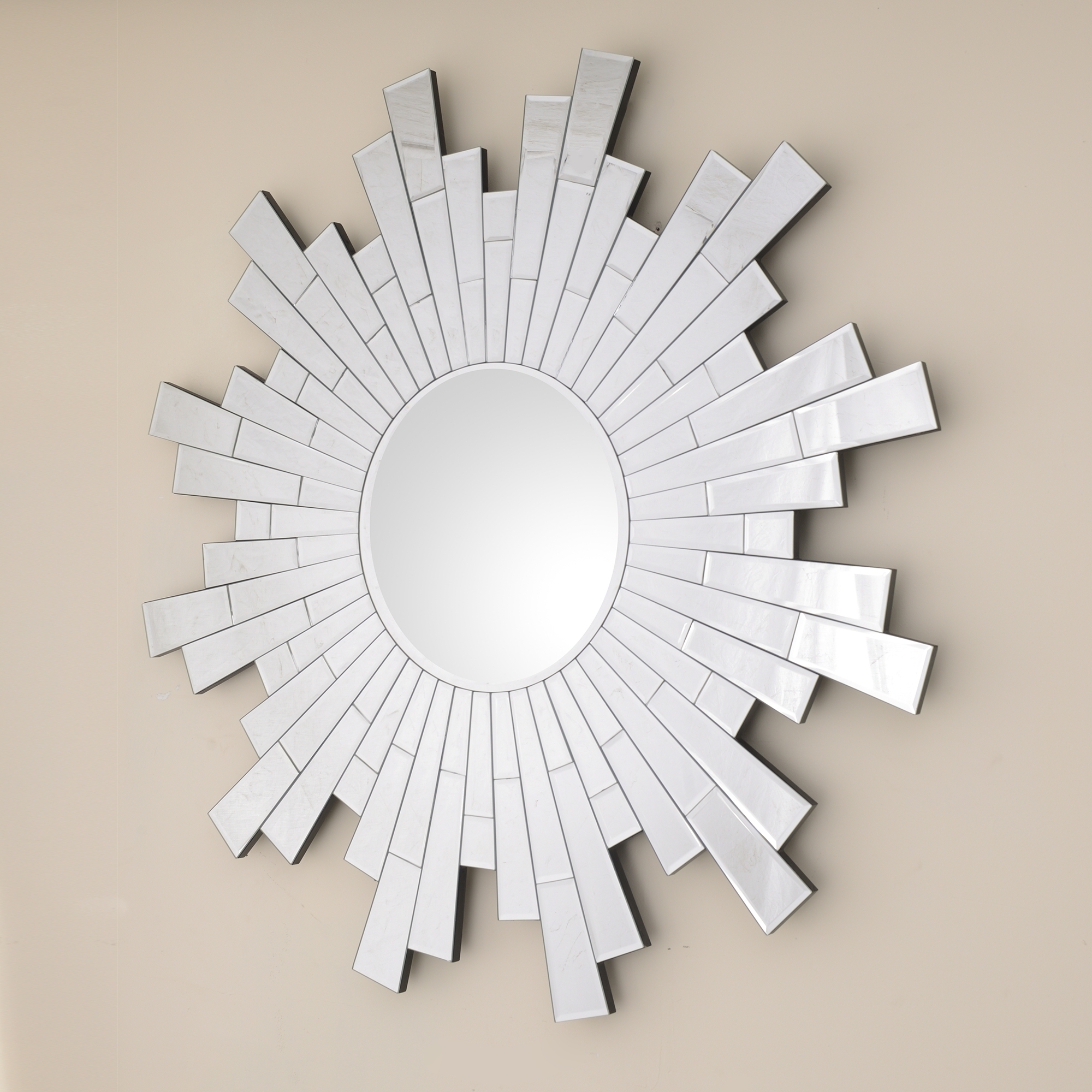 Venetian Geometric Round Mirror